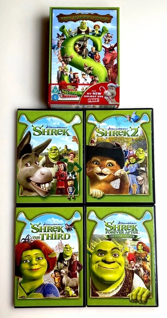 SHREK THE WHOLE Story Region 2 Dvd Box Set With Donkey's Christmas ...