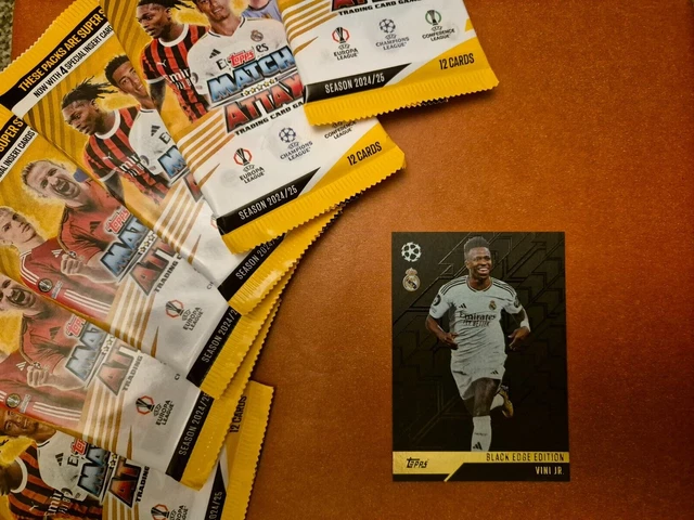 TOPPS MATCH ATTAX 2024/25 2025 Vini Jr. Real Madrid Black Edge Edition ...