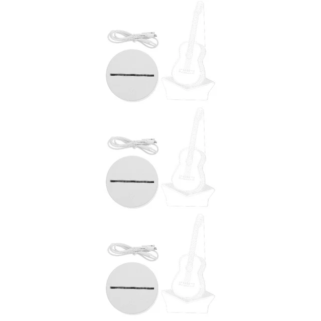 3 COUNT 3D Stereo Night Light Baby Table Lamp for Dorm Room Bedside £25 ...