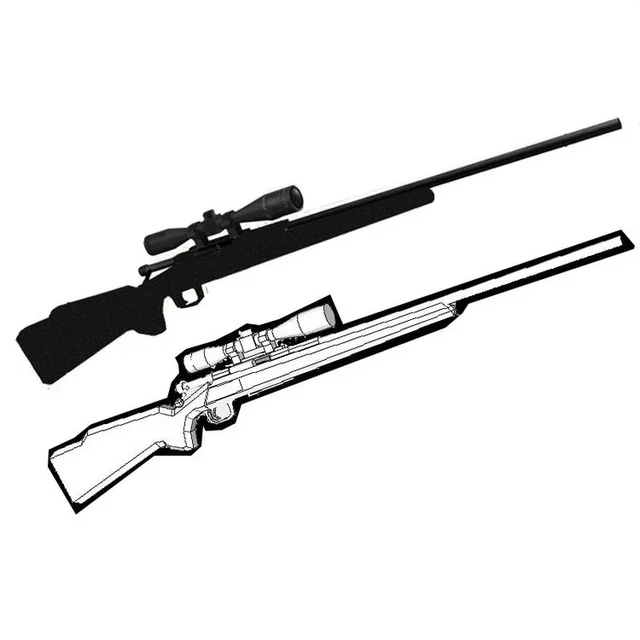 REMINGTON M700 SNIPER Rifle 3D Paper Model EUR 46,79 - PicClick FR