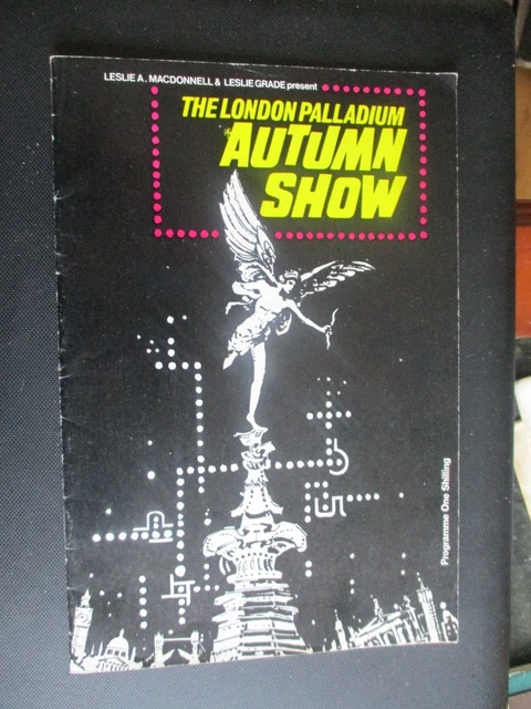 VINTAGE LONDON PALLADIUM Variety Show Programme Cliff Richard Mike ...
