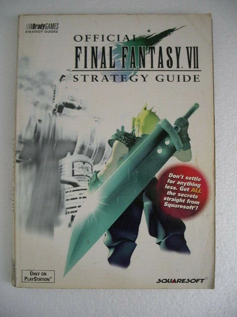 RARE FINAL FANTASY VII Game Official Strategy Guide Book 7 PS1 ...