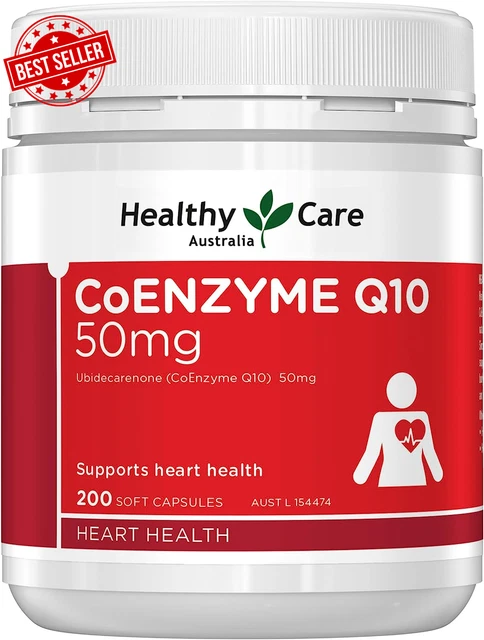 COENZYME Q10 50MG Heart Health Energy Boost Supplement - 200 Capsules ...