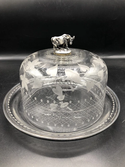 ART DE LA Table Cloche cristal décor de Vigne métal Argenté Bovin , son ...