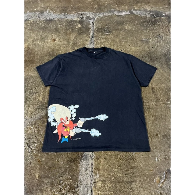 VINTAGE 90S BUGS Bunny Yosemite Sam Rare Looney Tunes Cartoon Tee Shirt ...