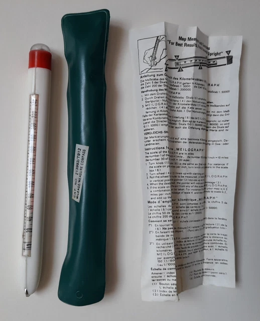 VINTAGE MILOMETER MAP Distance Measurer with compass. Meilograph. $13. ...