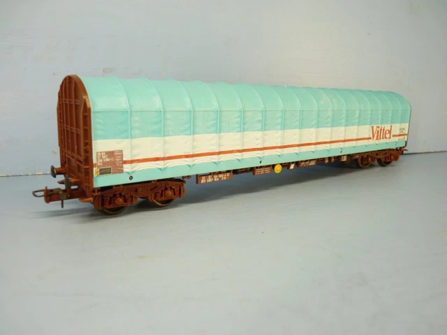 LIMA MODELS HO Wagon plat RILS bâché VITTEL SNCF en BO NEUF ref 30 2860 ...