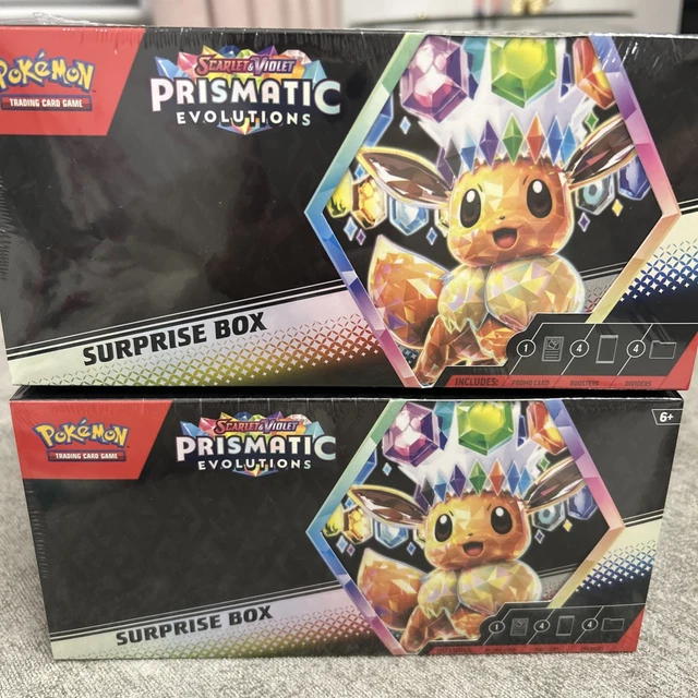 POKÉMON SCARLETT AND Violet Prismatic Evolutions Surprise Box X2 £94.32 ...