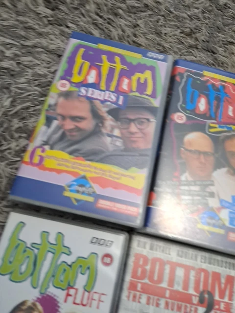 BOTTOM SERIES 1/2/3 And 3 Live Shows VHS BBC Comedy Rik Mayall Ade ...