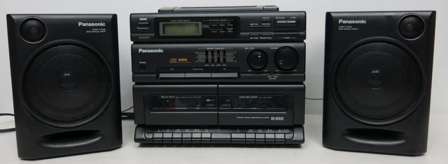 DOUBLE CASSETTE TUNER portable vintage Panasonic RX-DT610 tuner stéréo ...