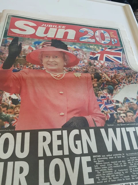 THE SUN NEWSPAPER - June 5th 2002 - The Queen's Golden Jubilee - Royal ...