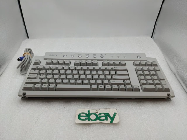 SONY VAIO 100-KEY PS/2 Mechanical Keyboard Model: PCVA-KB1P/UB Vintage ...