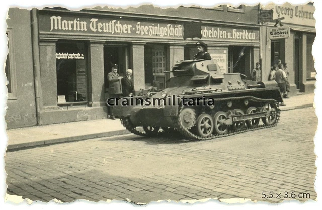 ORIG. FOTO PANZER I Tank mit Panzermann in BAUTZEN Sachsen 1930'er EUR ...