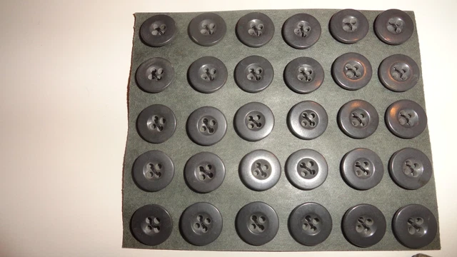 ORIGINAL WW2 GERMAN bakelite Uniform Buttons gray 16mm - 30 pcs £23.90 ...