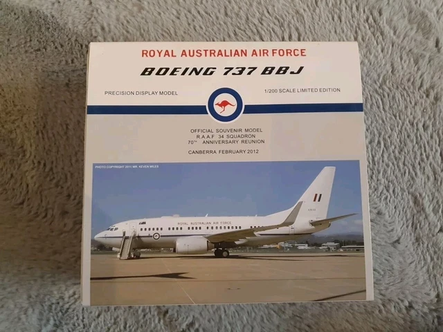 RAAF BOEING 737 BBJ 34sqn 70th Anniversary Canberra Feb 2012 1:200 ...