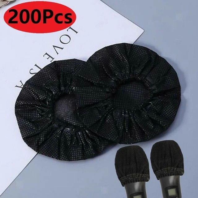 200X DISPOSABLE NON-WOVEN Microphone Cover Handheld Mic Sanitary Filter ...