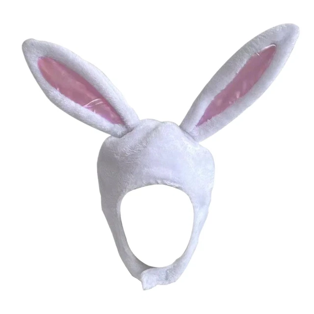 EASTER BUNNY HAT Ear Funny Plush Hood Women Costume Rabbit Hat Cosplay ...