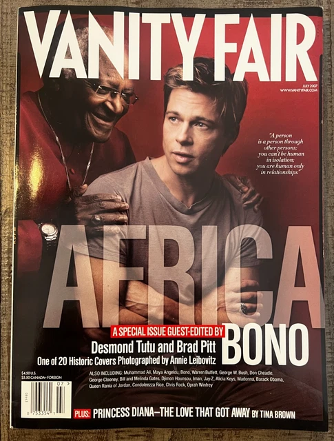 VANITY FAIR MAGAZINE July 2007 Brad Pitt Demond Tutu Africa Guest Issue ...