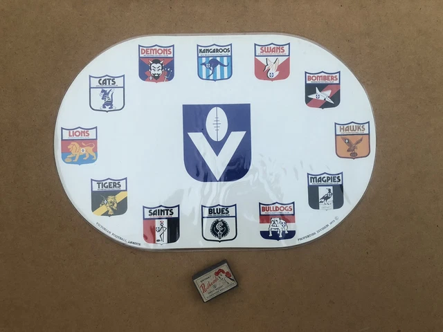 VINTAGE SUPER RARE 1975 Vfl/Afl Team Club Logo Emblem Symbols Plastic ...