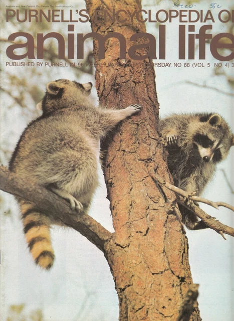 RARE-ANIMAL LIFE 68-PURNELL 1970-Python-Quokka-Raccoon Dog++-[L155 ...