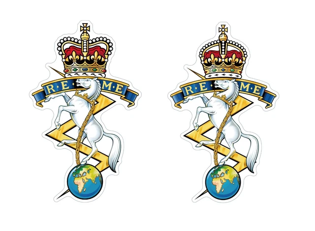 ROYAL ELECTRICAL MECHANICAL Engineers Waterproof Vinyl Stickers Decal ...