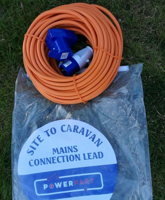 12.5M 2.5MM SQ HD EHU CABLE VW CAMPER MOTORHOME CARAVAN Right angle ...