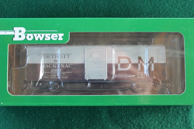 BOWSER 40' BOXCAR, Detriot & Mackinac # 2833 HO scale NEW in box $35.00 ...