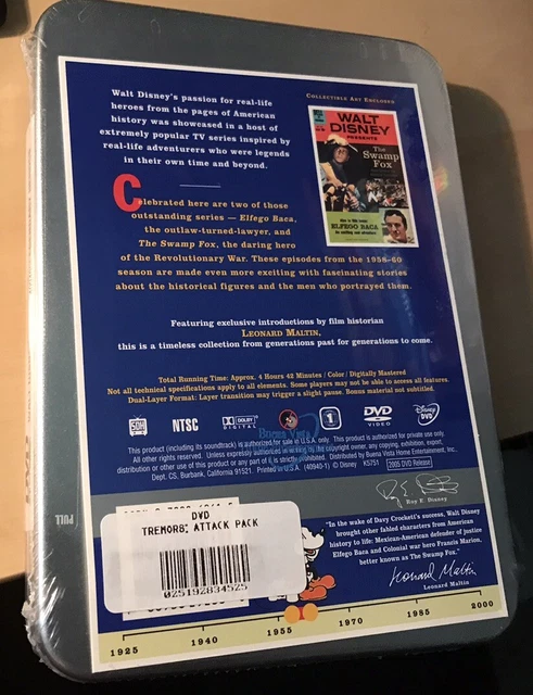 ELFEGO BACA & The Swamp Fox Walt Disney Treasures DVD Set 2 dischi R1 ...