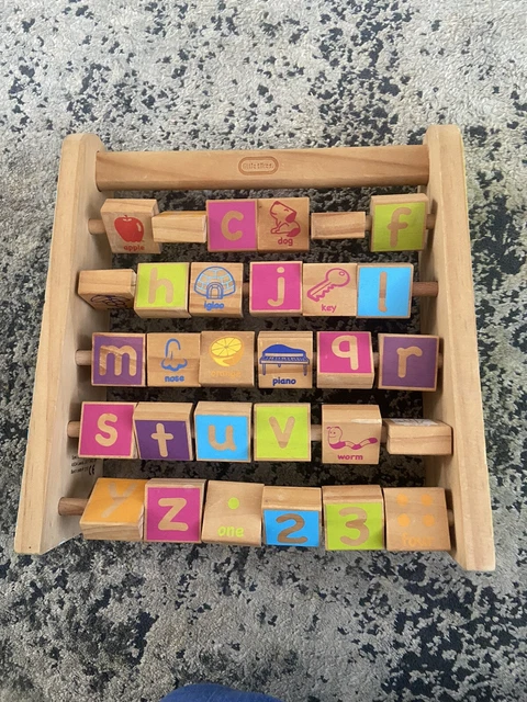 LITTLE TIKES WOODEN Abacus Learning Toy Alphabet, Images £3.00 ...