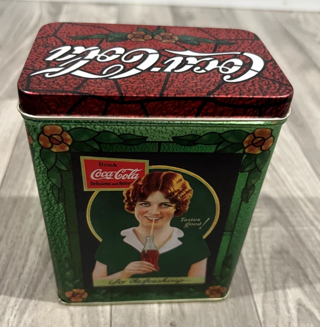 VINTAGE COCA-COLA TIN Box Great Collectors Coke Piece Green and Red ...