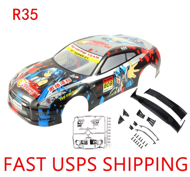 1/10 RC PAINTED Precut On Road Drift Touring Car R35 Body Shell 190mm ...