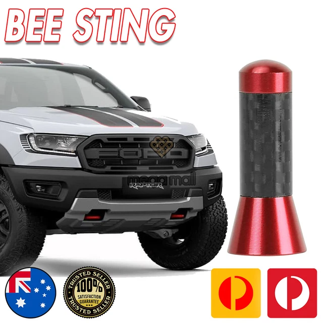 RED CARBON ANTENNA Aerial Stubby Bee Sting for Ford PX Ranger Raptor X ...