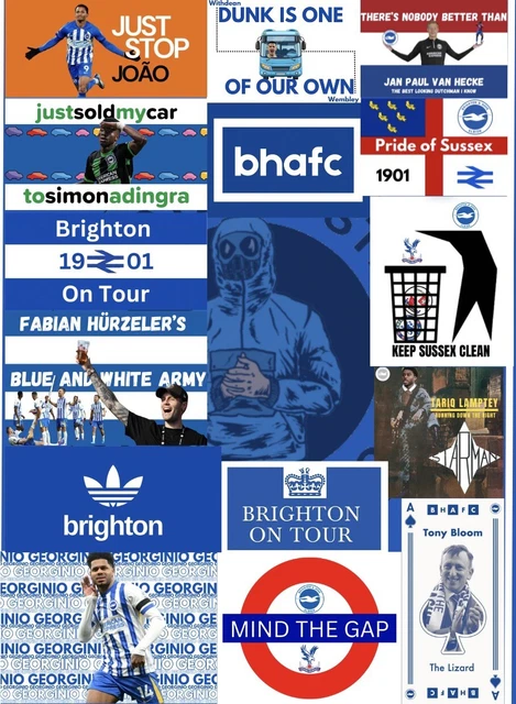 BRIGHTON AND HOVE Albion Football Club Stickers £4.87 - PicClick UK