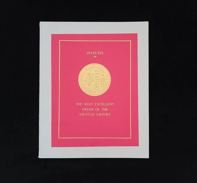 1957 STATUTES ORDRE De The British Empire Livret Elizabeth II Obe ...