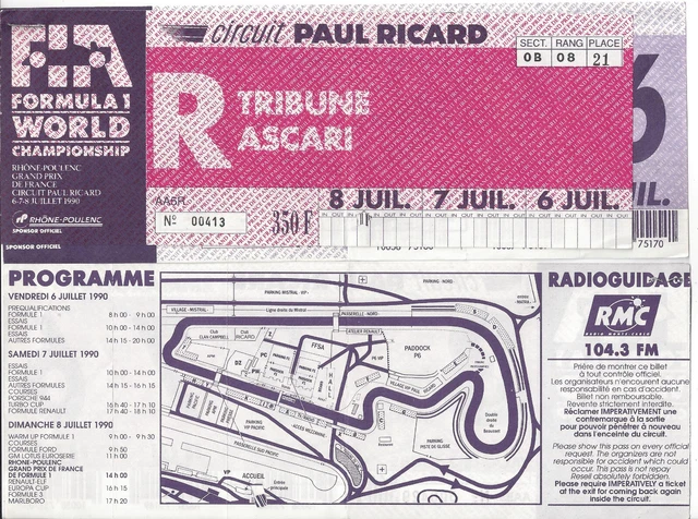 Grand Prix De France Billet