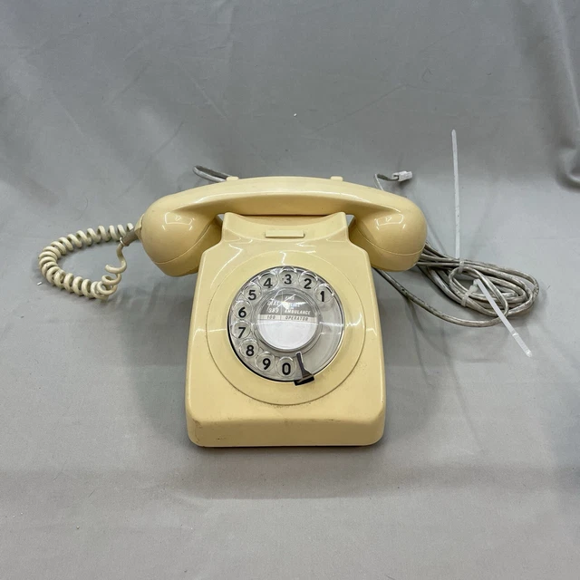 VINTAGE GPO 746 GNA 71/1 Cream Rotary Dial Telephone 70s Props Vintage ...