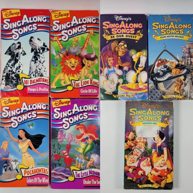 DISNEY SING ALONG Songs VHS Tape Lot of 8 $33.88 - PicClick AU