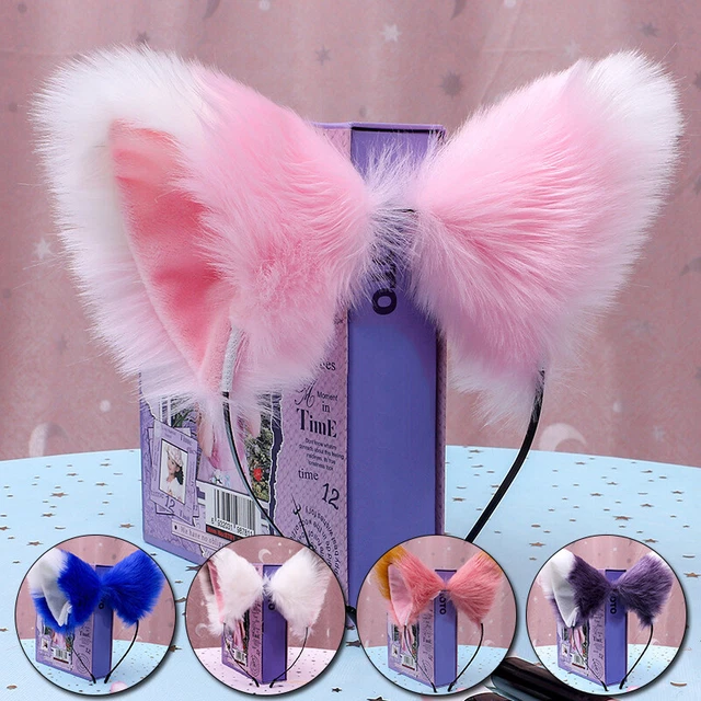 FLUFFY CAT EAR Cosplay Costume Headband Furry Costume Party Hair ...