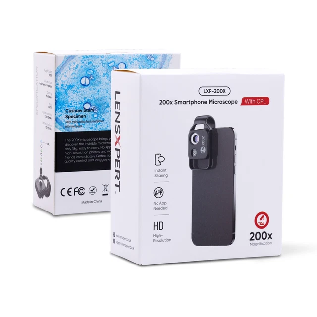 LENSXPERT® SMARTPHONE MICROSCOPE with LED - Portable 200x Digital ...