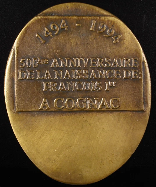 MÉDAILLE FRANÇOIS IER roi de France 86 mm et 423 g dynastie capétienne ...