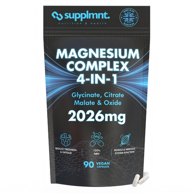 MAGNESIUM GLYCINATE 4-IN-1 Complex, 2026mg Magnesium Supplements High ...