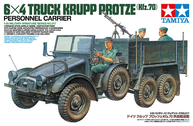 TAMIYA 1/35 MODEL Kit German Army Krupp Protze Kfz.70 from Japan 2691 ...