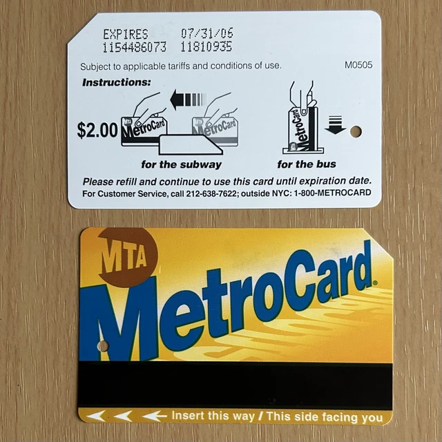 MTA RARE VINTAGE Instructions MetroCard - NYC Transit Collectables. £7. ...
