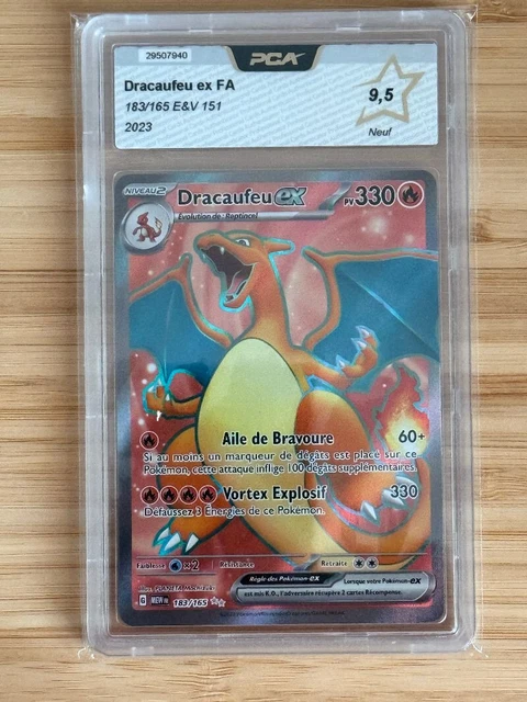 CARTE POKÉMON DRACAUFEU Ex FA - FR - EV3.5/151 - 183/165 - Neuf - Gradé ...