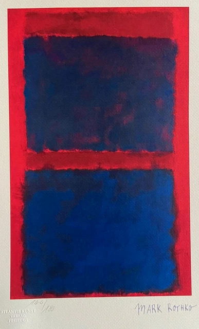 MARK ROTHKO LITHOGRAPHIE COA Original Signature Et Timbre [Willem De ...