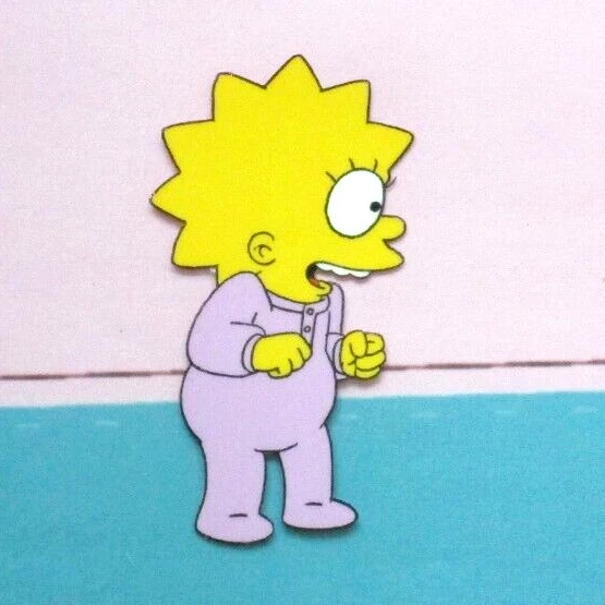 LISA SIMPSON AS BABY 1990's THE SIMPSONS FOX Disney Original Production ...