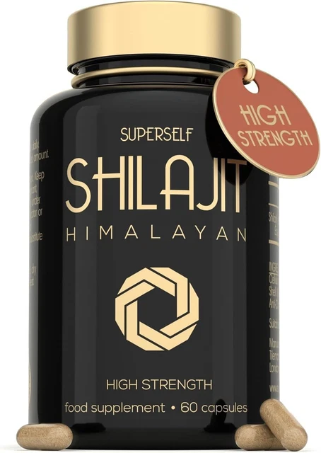 SHILAJIT 60 CAPSULES-1500MG -Himalayan Shilajit 65% Fulvic Acid High ...