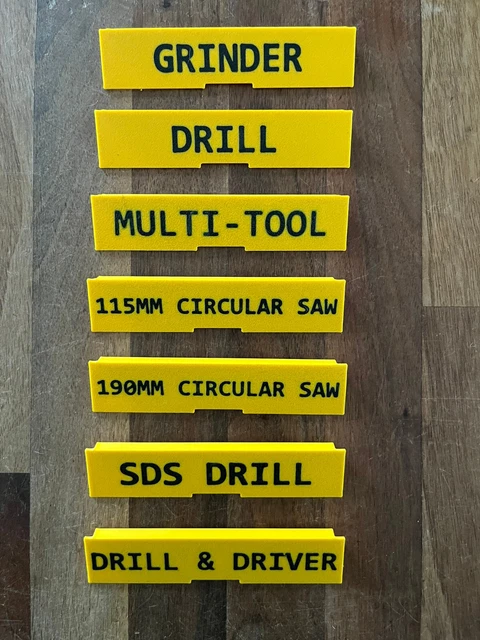 DEWALT TSTAK TOOL Box Custom 3d Printed Labels £4.75 - PicClick UK