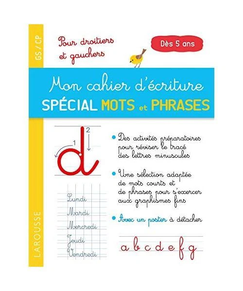 MON CAHIER D'ÉCRITURE spécial premiers mots et phrases: Pour s'exercer ...
