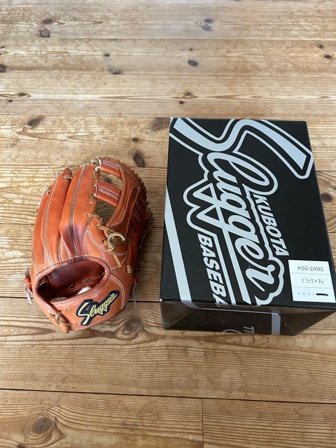 KUBOTA SLUGGER KSG-24MS Pro Model Hardball Baseball Glove Orange With Bag Used $514.53 - PicClick AU
